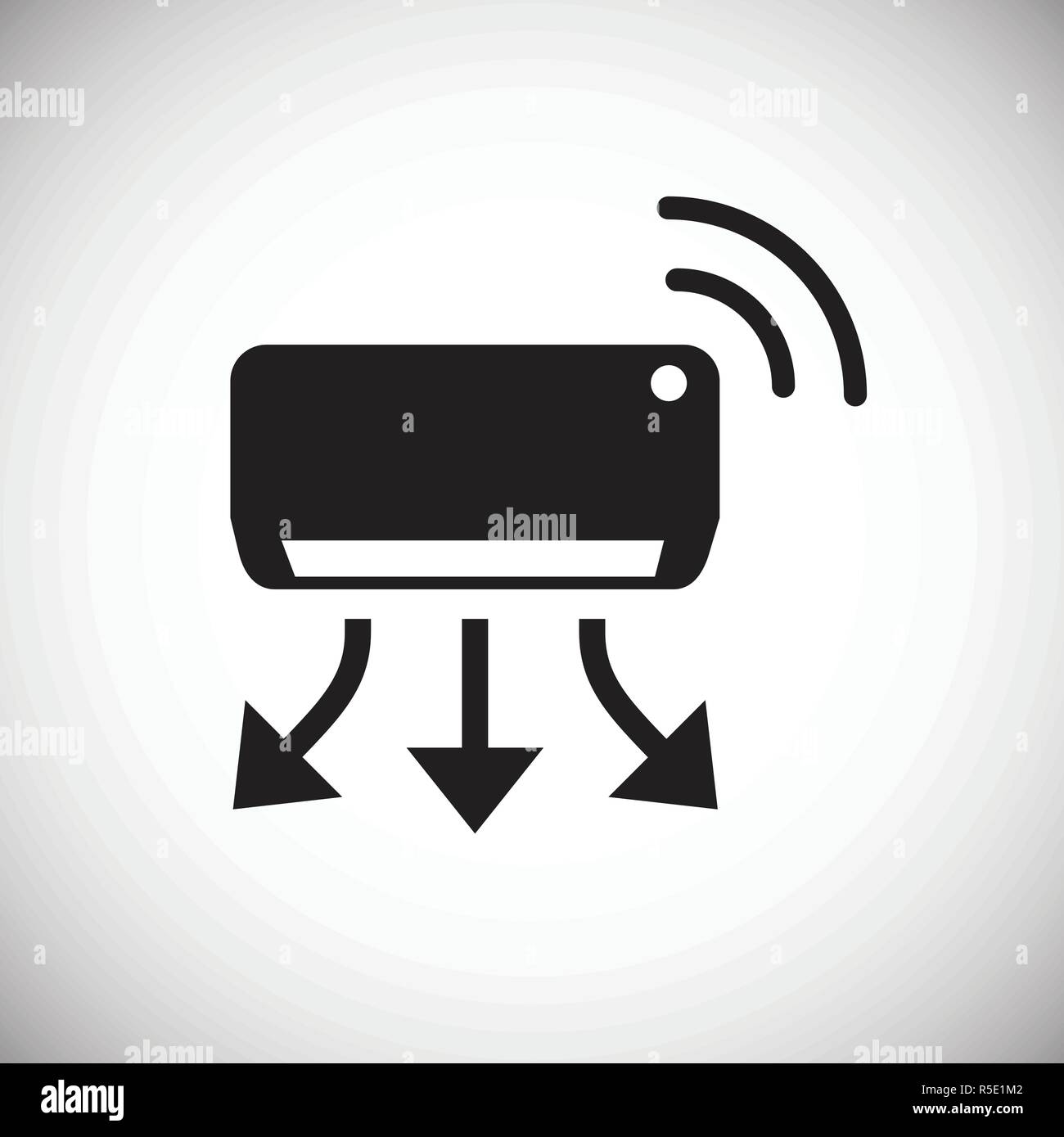 Smart air conditioner on white background for graphic and web design ...