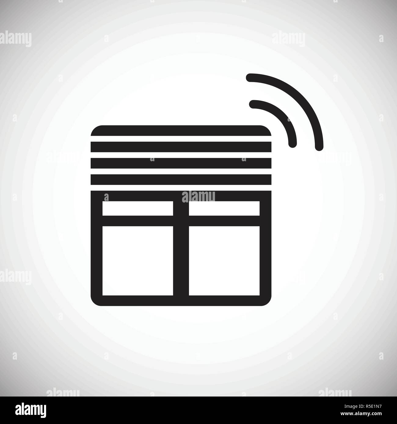 Smart curtains control icon on white background for graphic and web ...