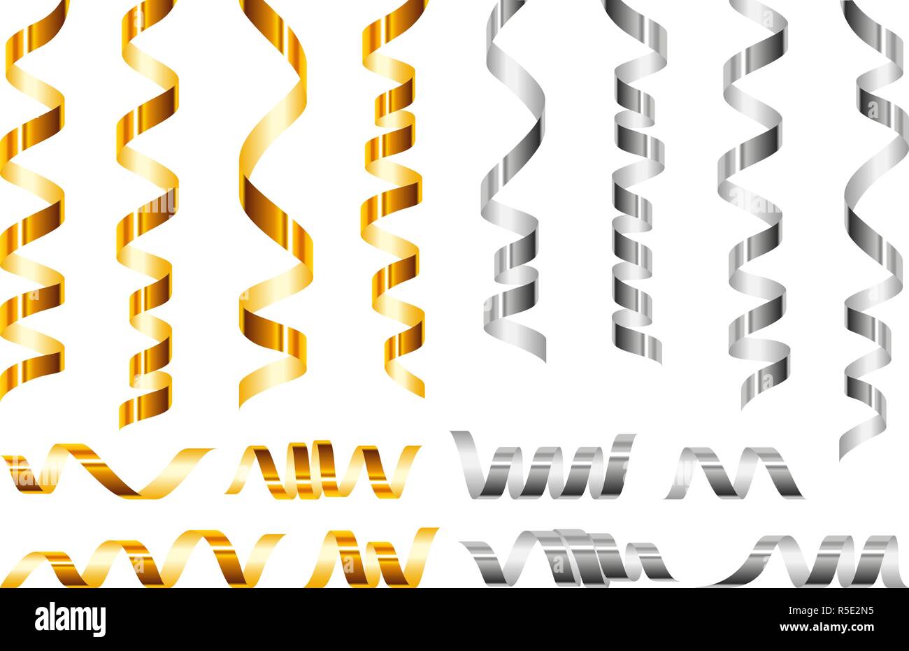 Serpentine icon set. Realistic set of serpentine vector icons for web ...