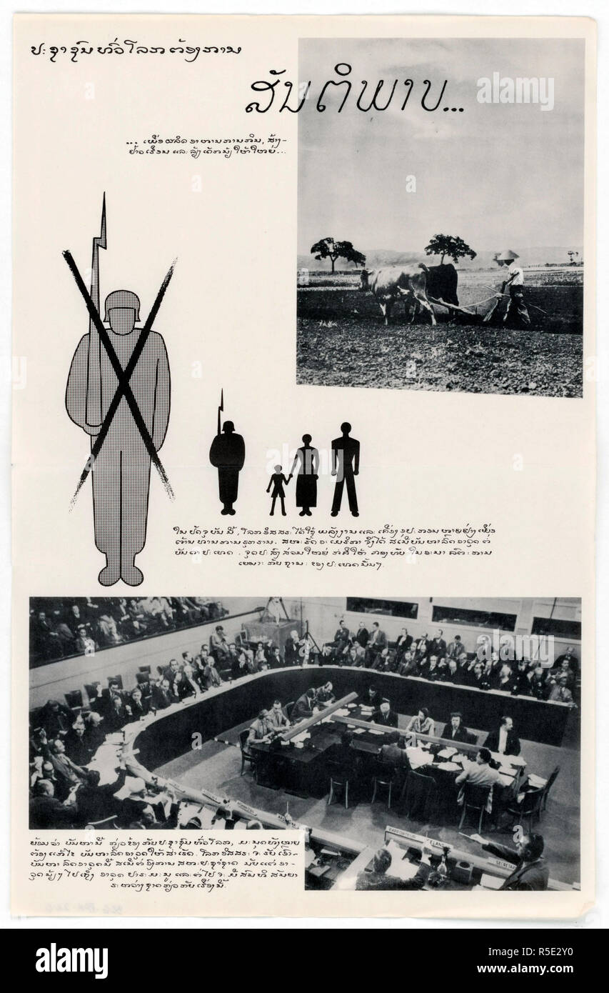 1950s propaganda posters for asia peace poster hi-res stock photography ...