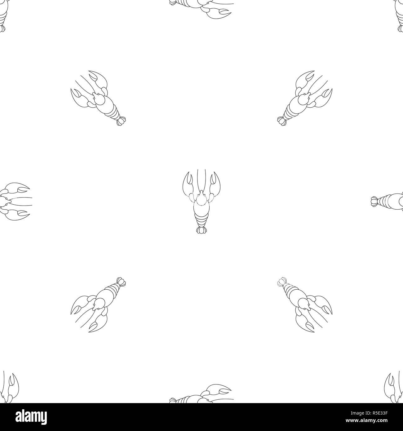 Lobster pattern seamless vector repeat geometric for any web design ...