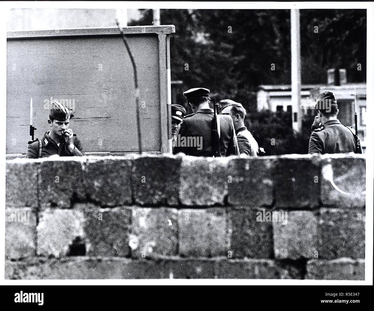 August 1961 - East German Troops and Police Group Together Behind The ...
