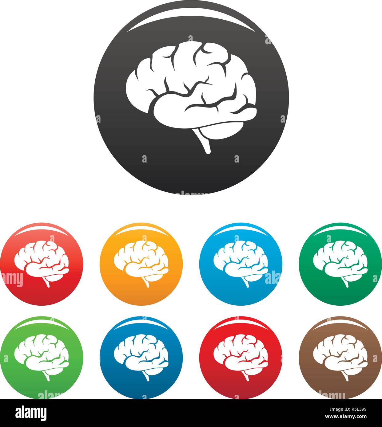 Brain power icon. Simple illustration of brain power vector icon for ...
