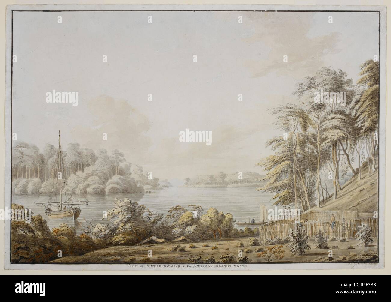 Port Cornwallis (Andaman Islands). February 1790. A landscape of a ...