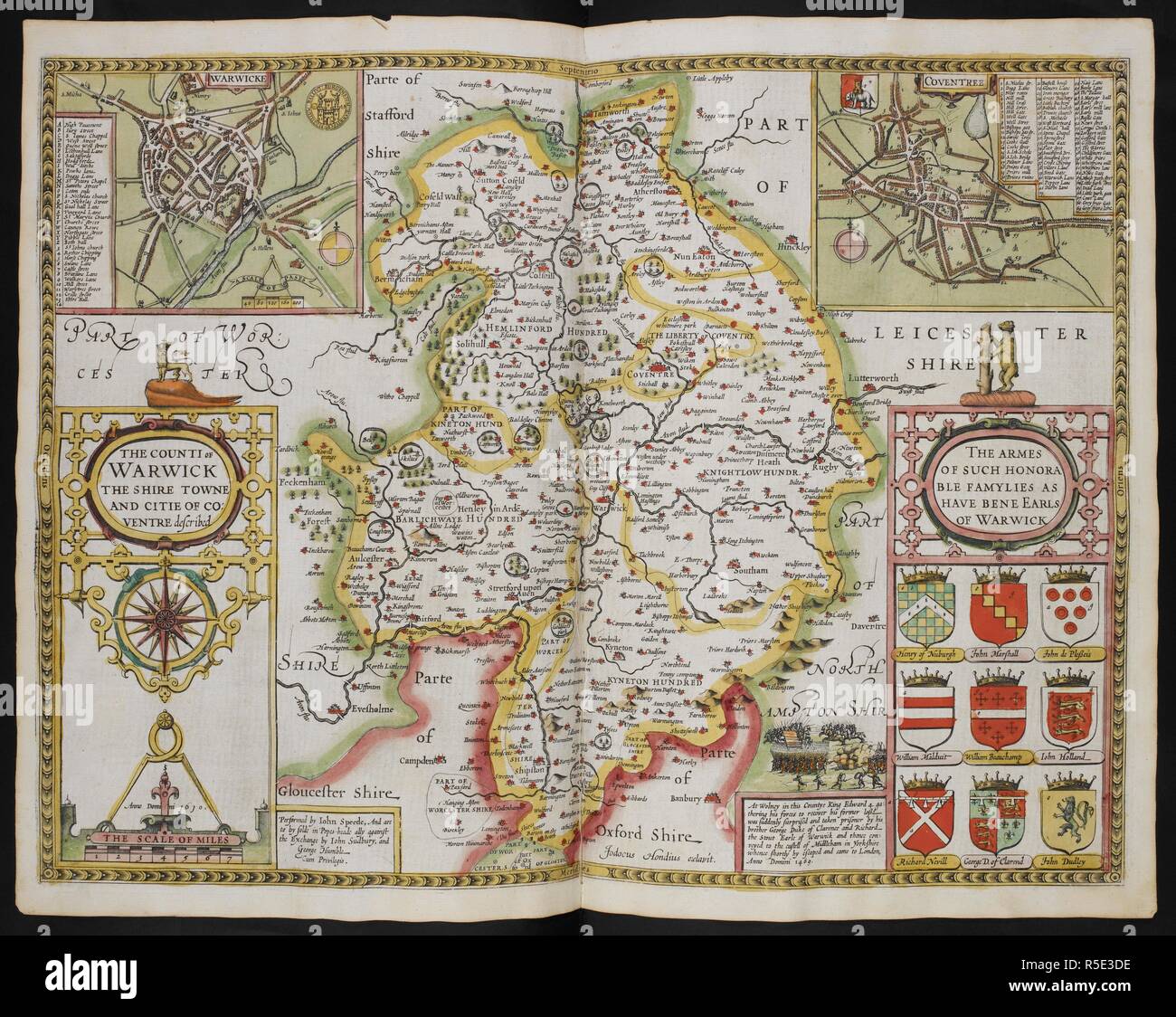 Map of warwick hi-res stock photography and images - Alamy