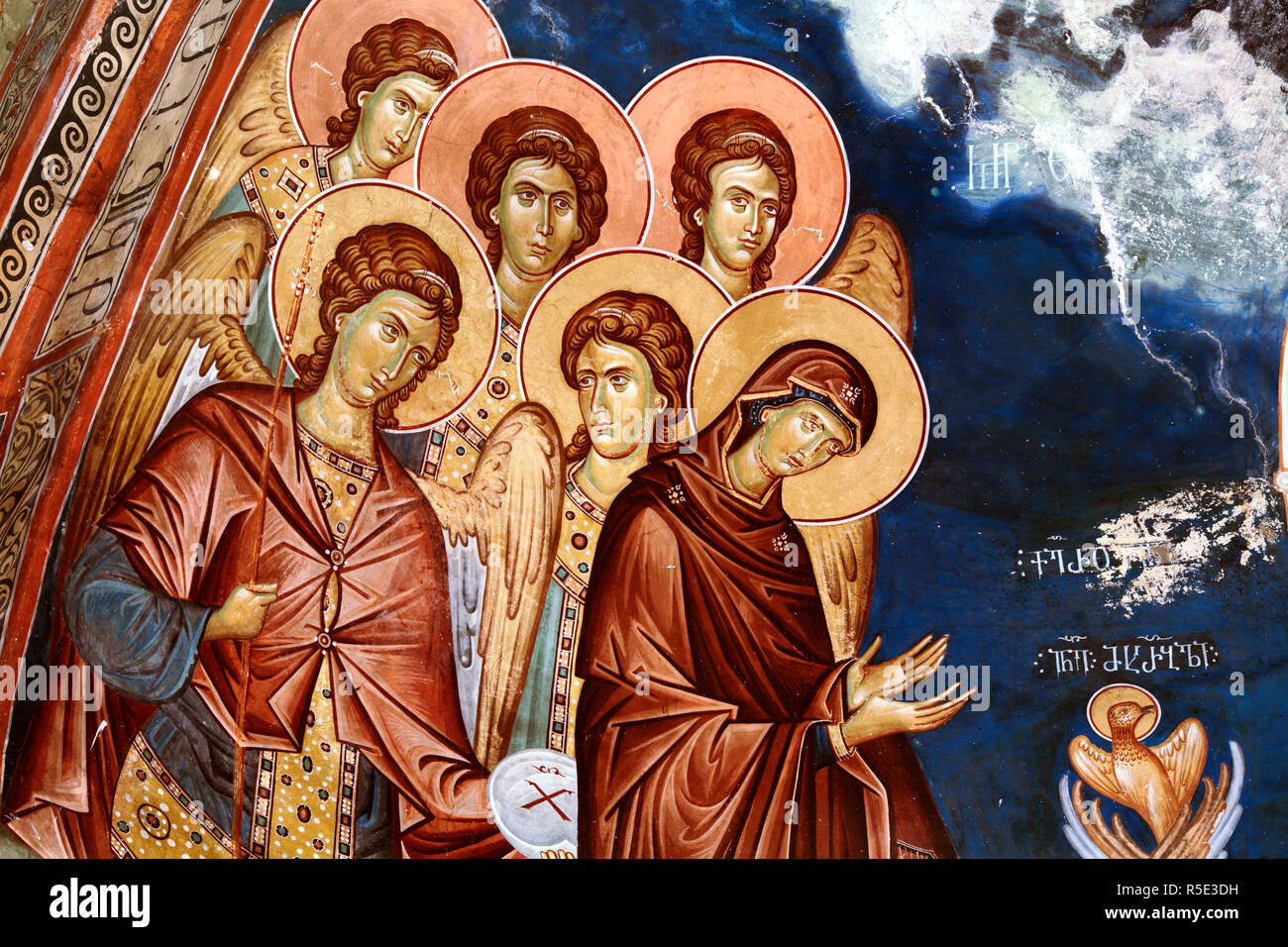 Mural painting (14th century), St. George's Monastery church, Ubisi ...