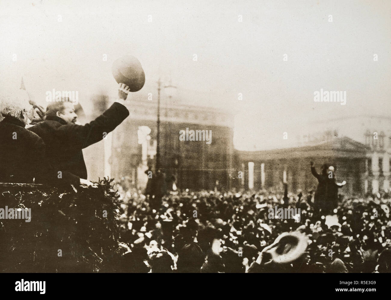 German Republic - Herr Ebert cheers returning German soldiers, as they ...