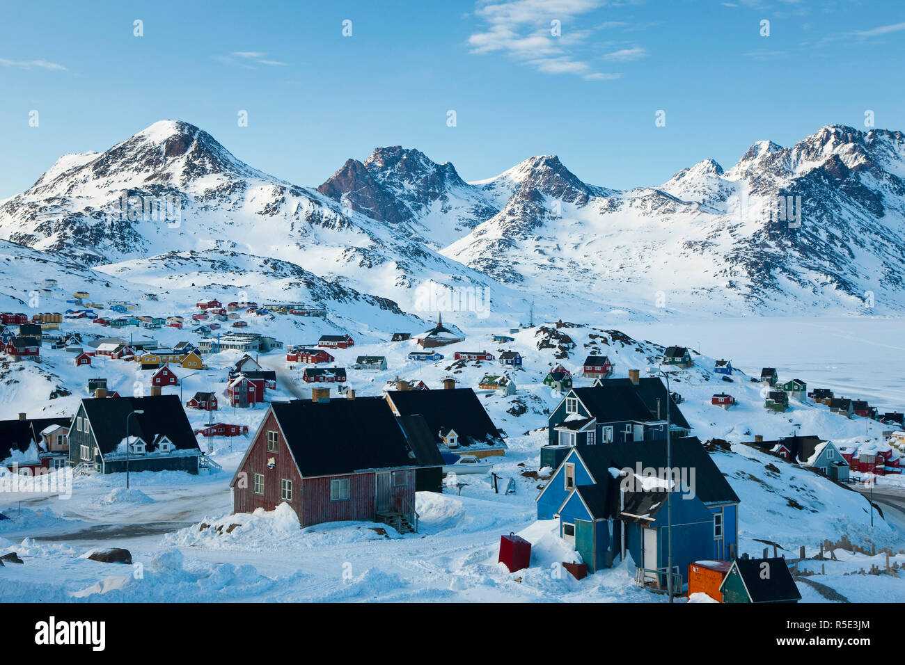 Tasiilaq, Greenland in winter Stock Photo - Alamy