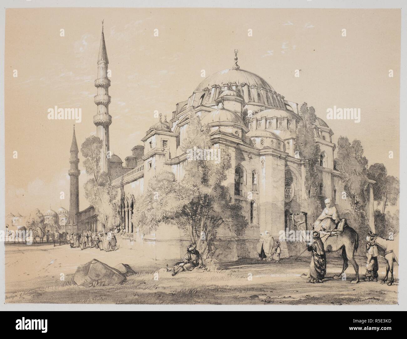 View of Constantinople. A mosque. Lewisâ€™s Illustrations of ...
