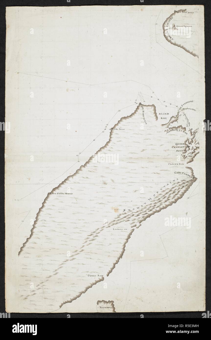 James cook map cook island hi-res stock photography and images - Alamy