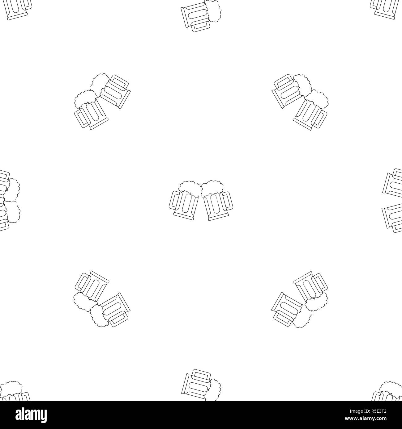 Beer mug pattern seamless vector repeat geometric for any web design ...