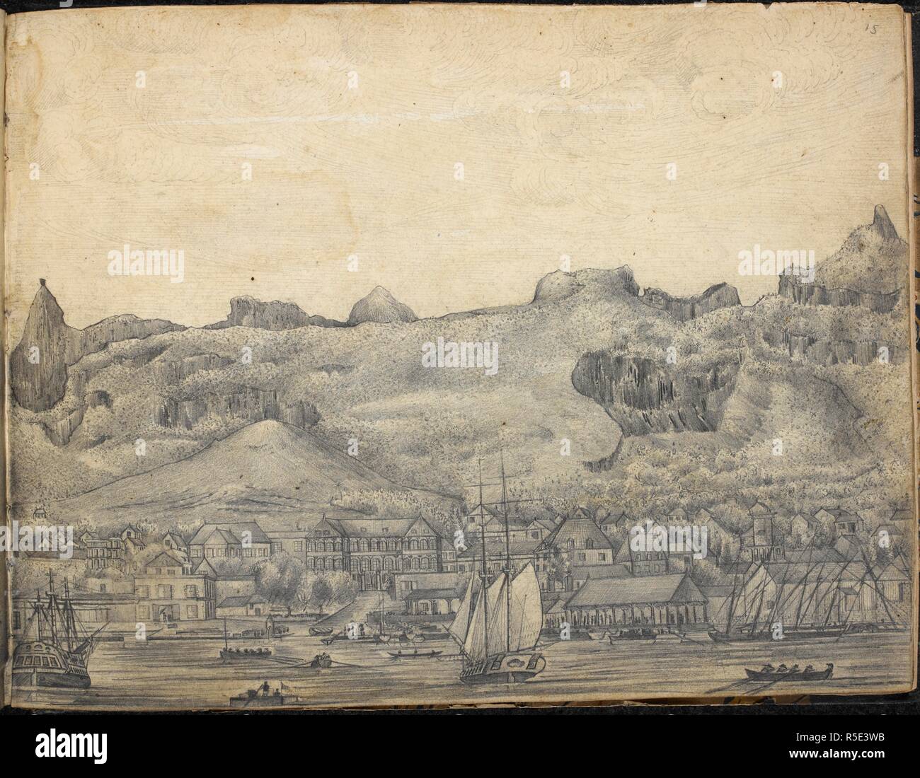 Mauritius. â€˜View of Port Louis Isle of France taken from on board the ...