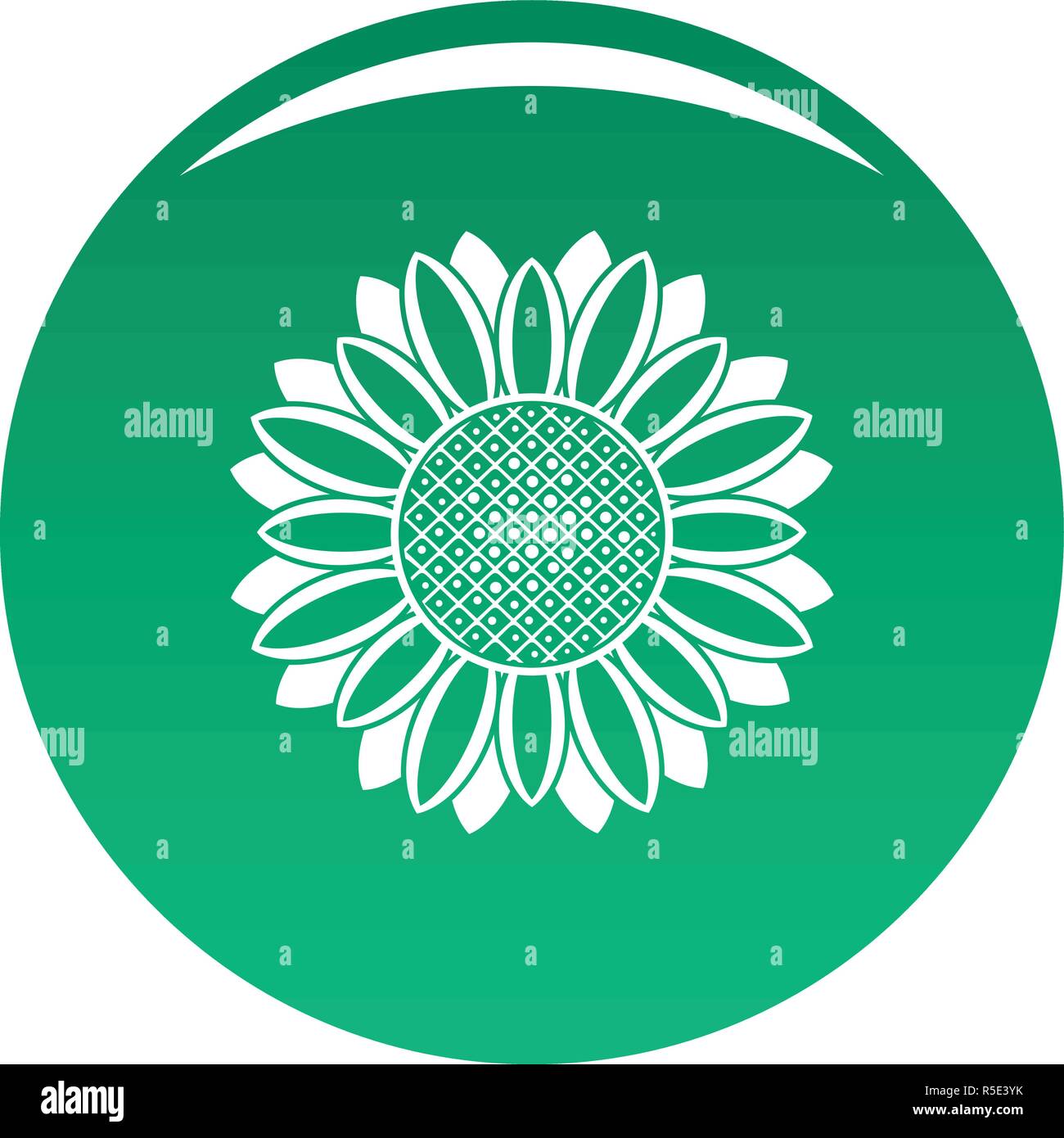 Circle of sunflower icon. Simple illustration of circle of sunflower ...