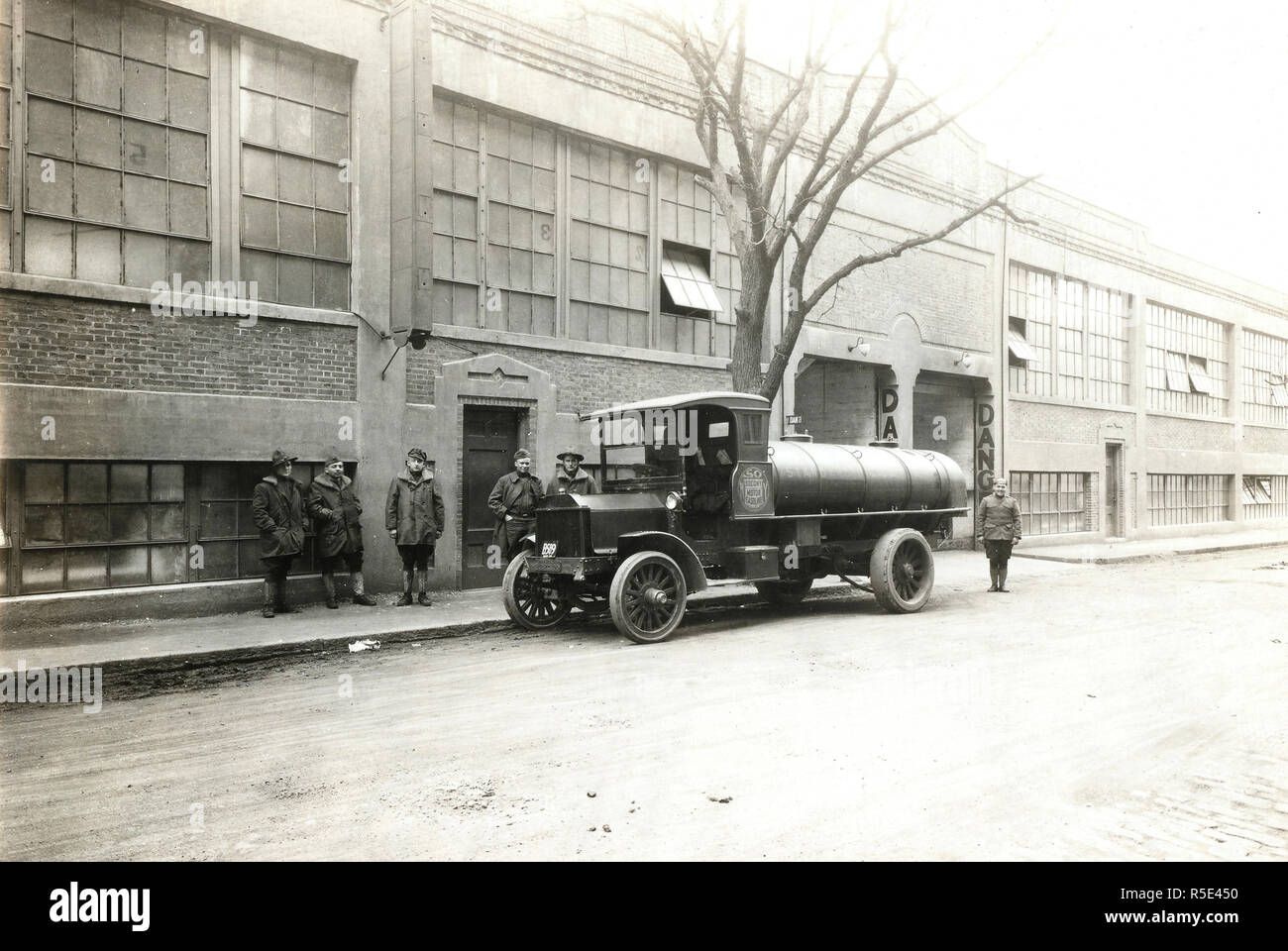 Industries of War - Gasoline - AUTO TANK TRUCK DELIVERING gasoline to ...