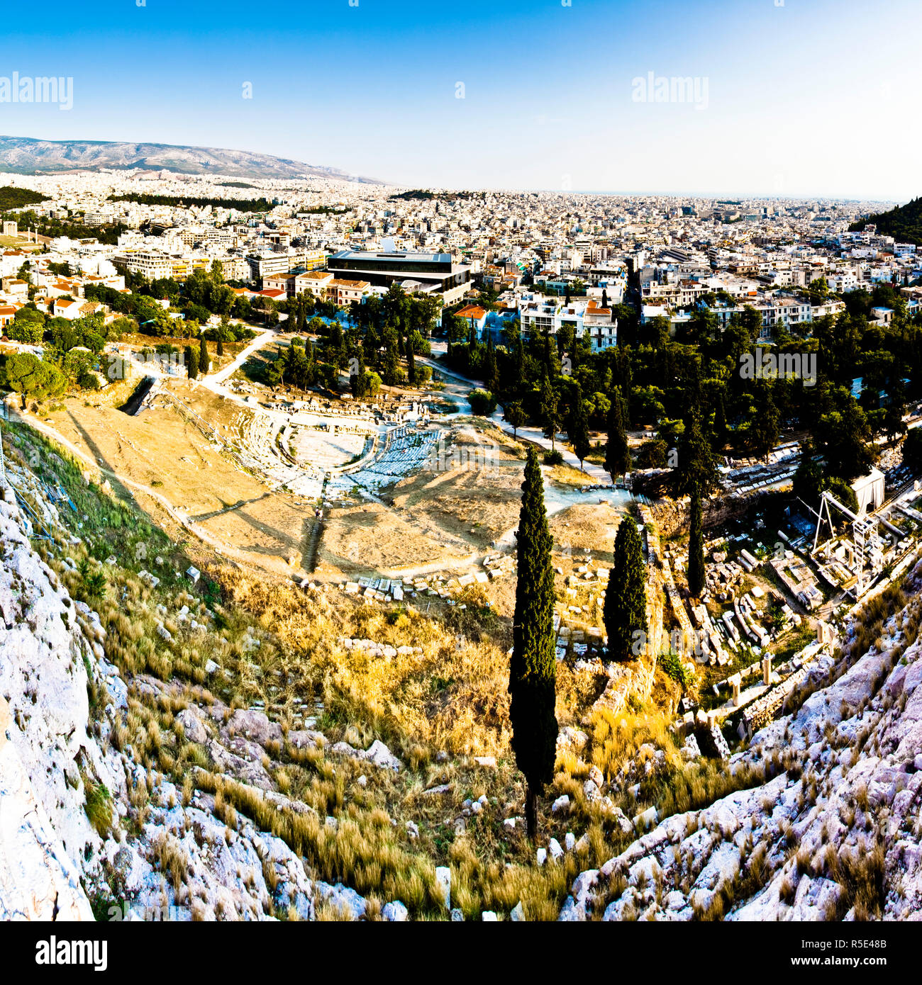 New Acropplis Museum & City Overview from the Acropolis, Plaka, Athens ...