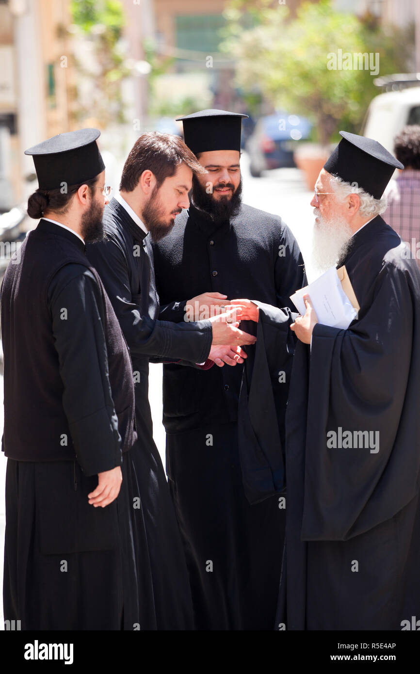 Greek Orthodox priests, Athens, Greece Stock Photo - Alamy
