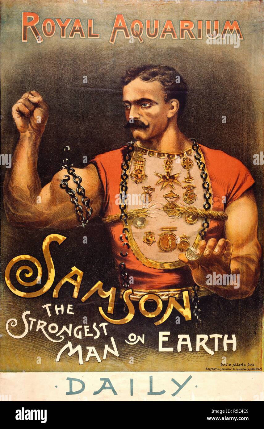 Vintage Strong Man Poster