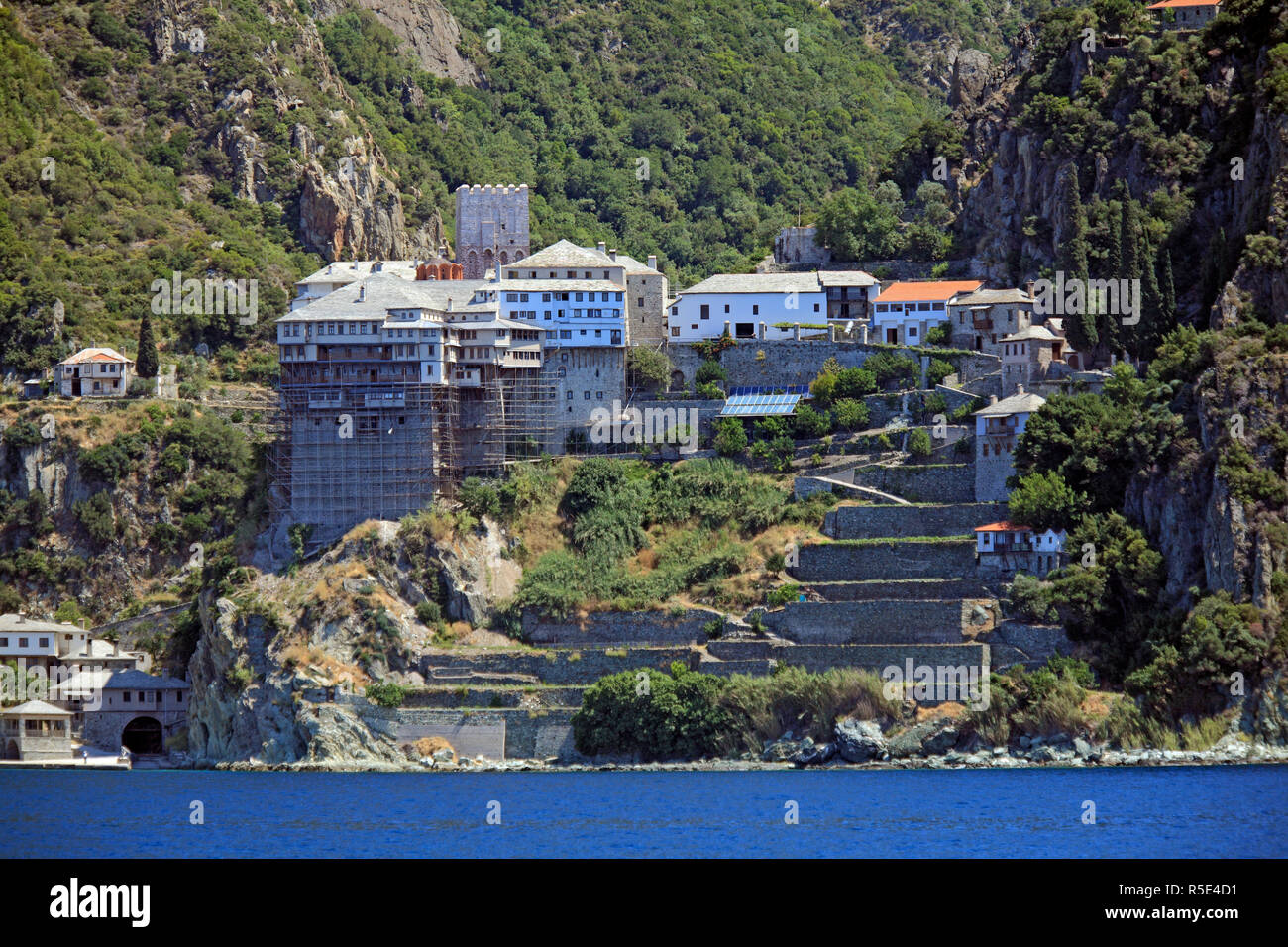 Dionissiou monastery, Athos Peninsula, Mount Athos, Chalkidiki, Greece ...