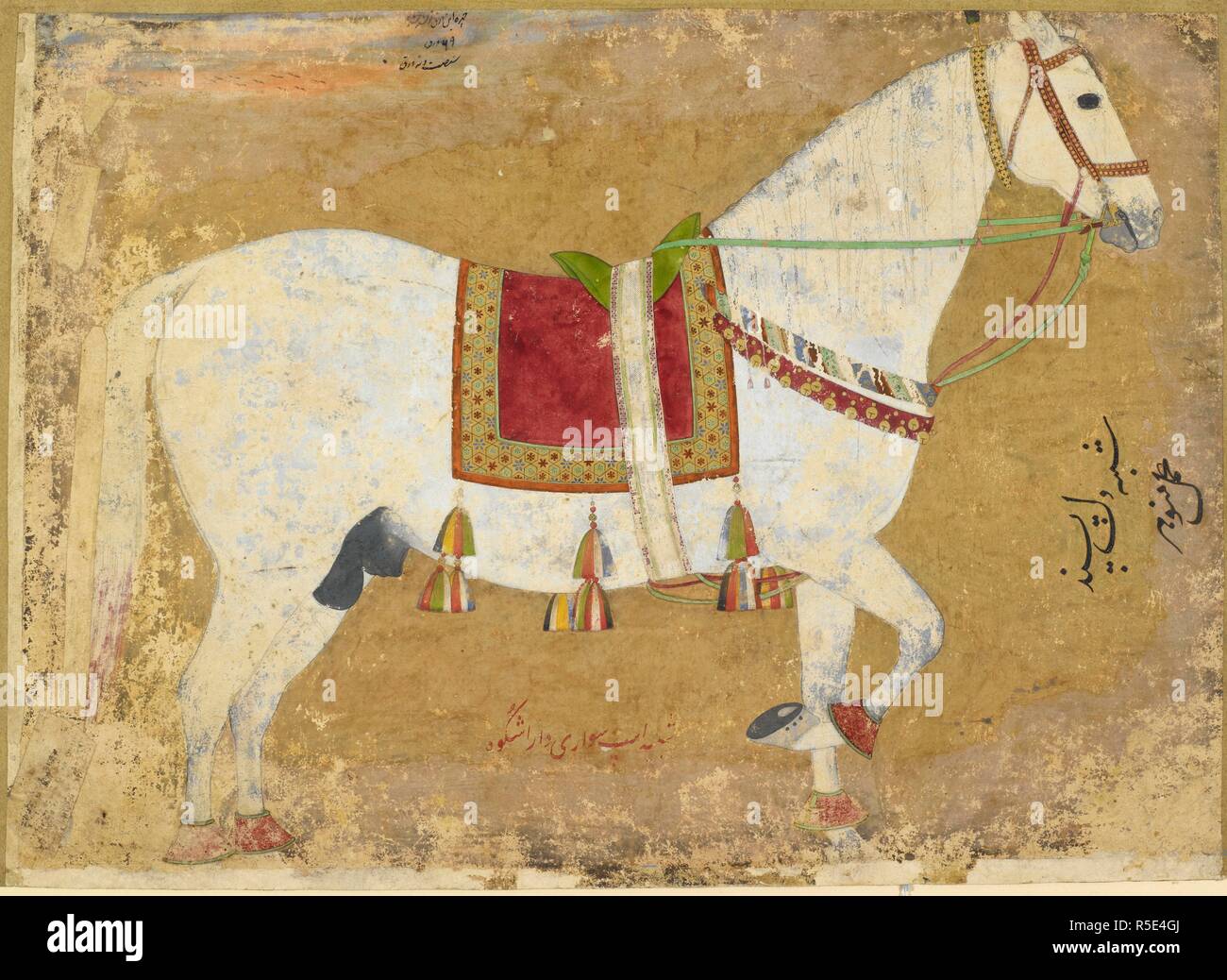 The horse of Dara Shikoh. Total of6 leaves separately mounted. All the ...