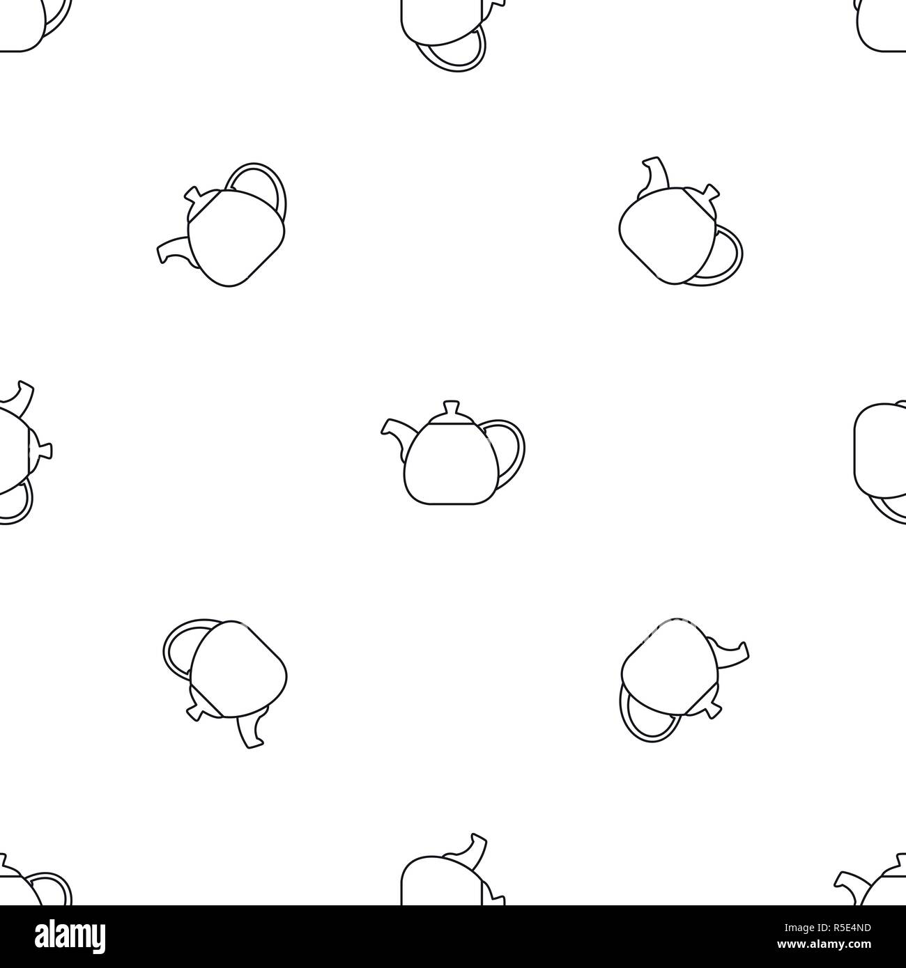 Pot bellied teapot Stock Vector Images - Alamy