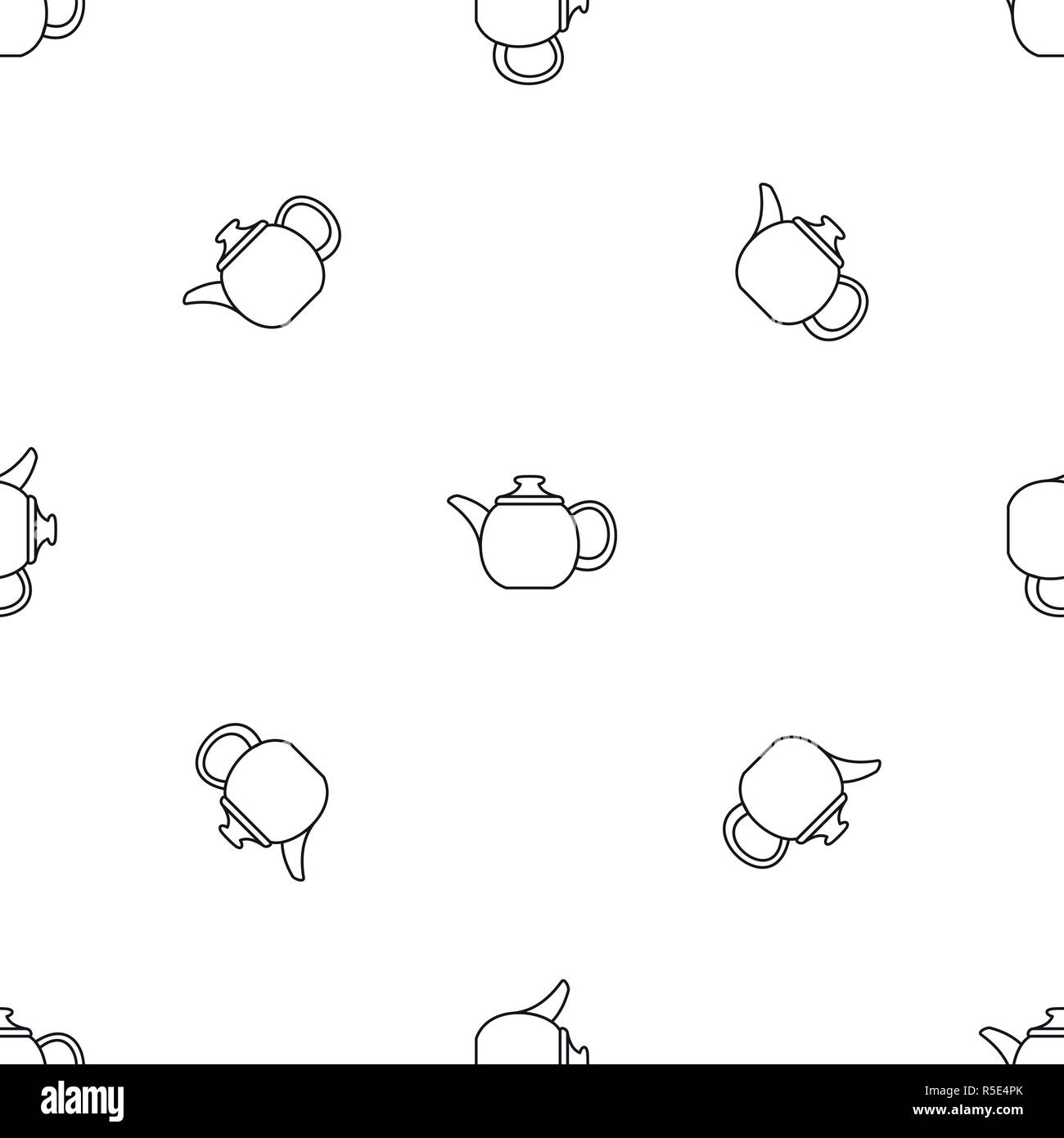 Steel teapot pattern seamless vector repeat geometric for any web ...