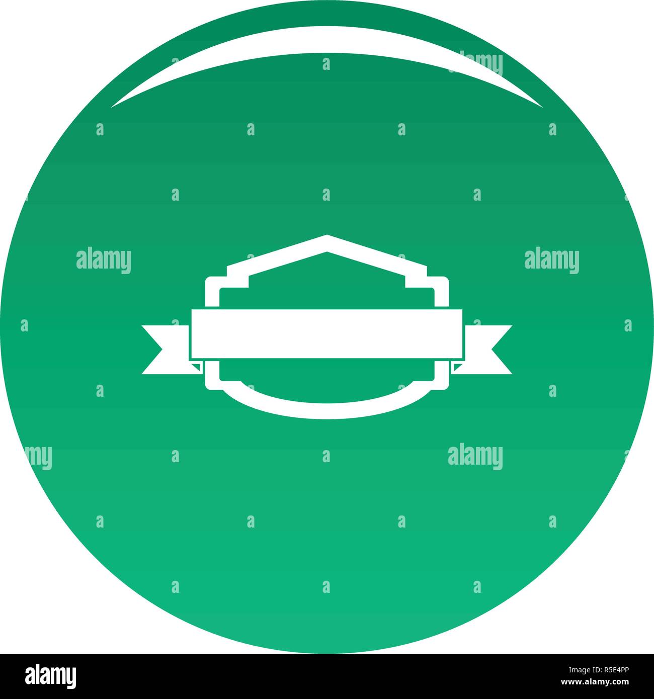 Badge banner icon. Simple illustration of badge banner vector icon for ...
