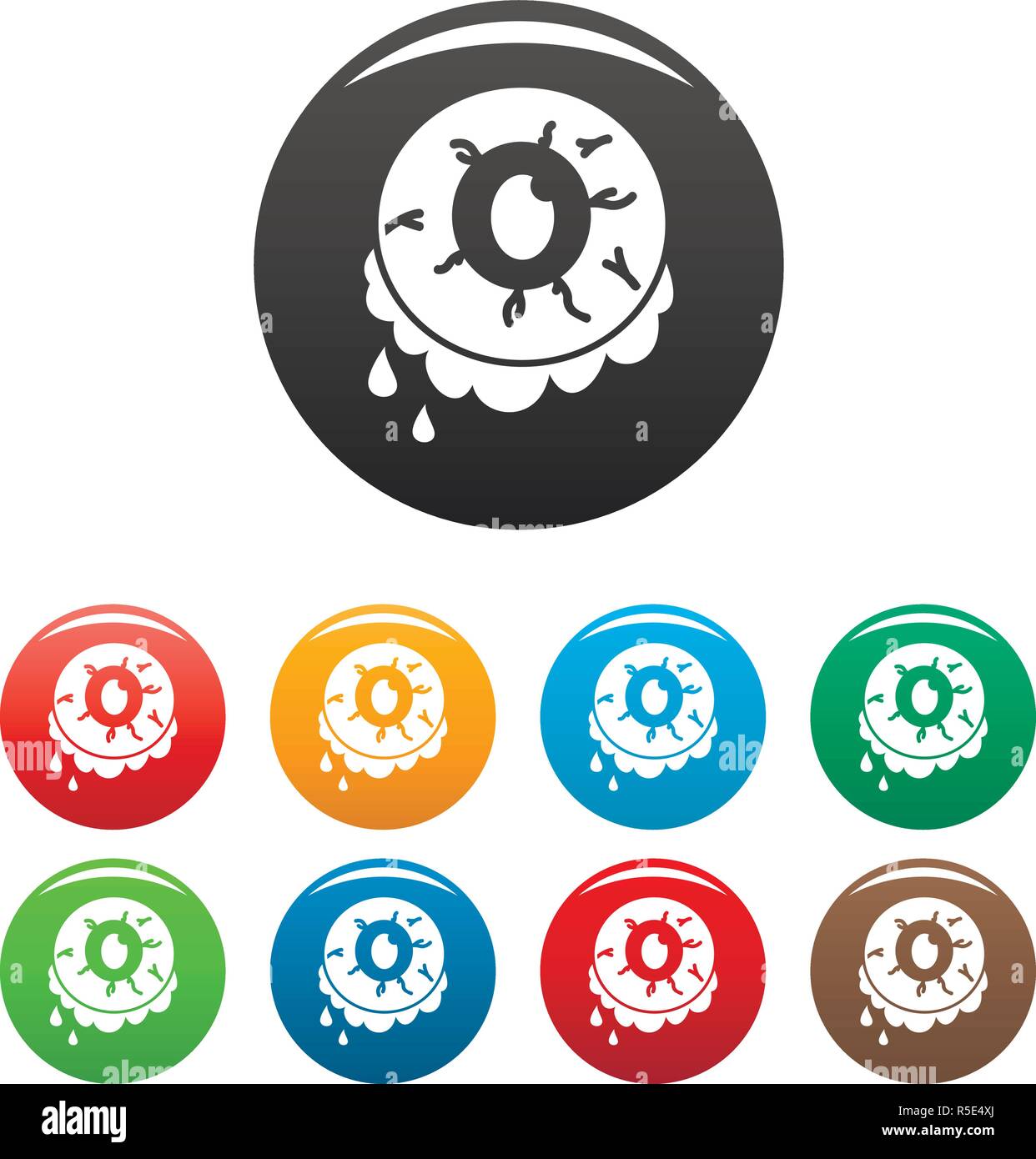 Halloween zombie eye icon. Simple illustration of halloween zombie eye ...