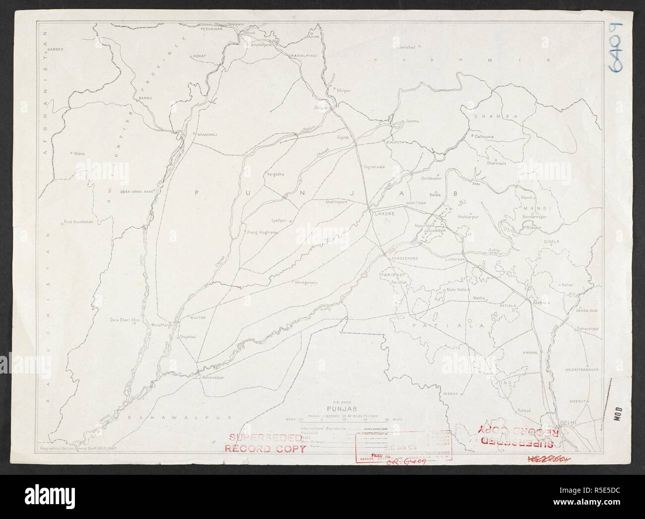 India map 1947 hi-res stock photography and images - Alamy