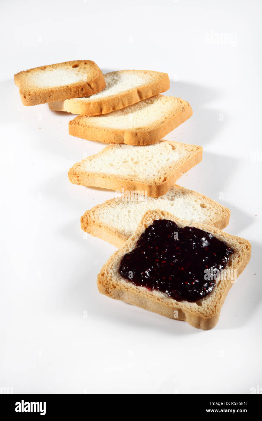 biscuits with jam viewed from above on white Stock Photo - Alamy