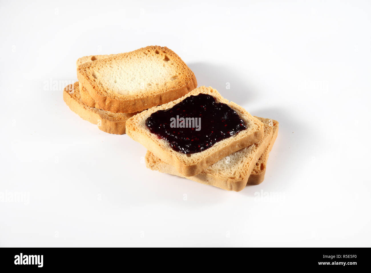 biscuits with jam viewed from above on white Stock Photo - Alamy