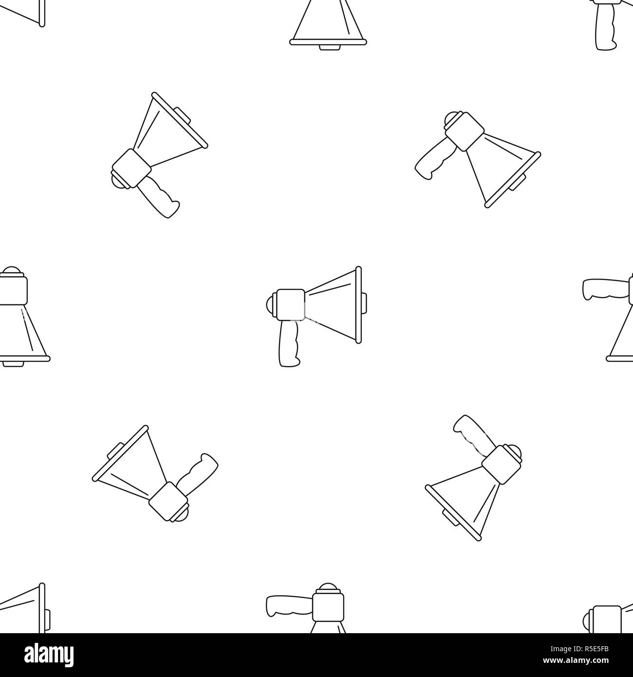 Megaphone with handle pattern seamless vector repeat geometric for any web design Stock Vector ...