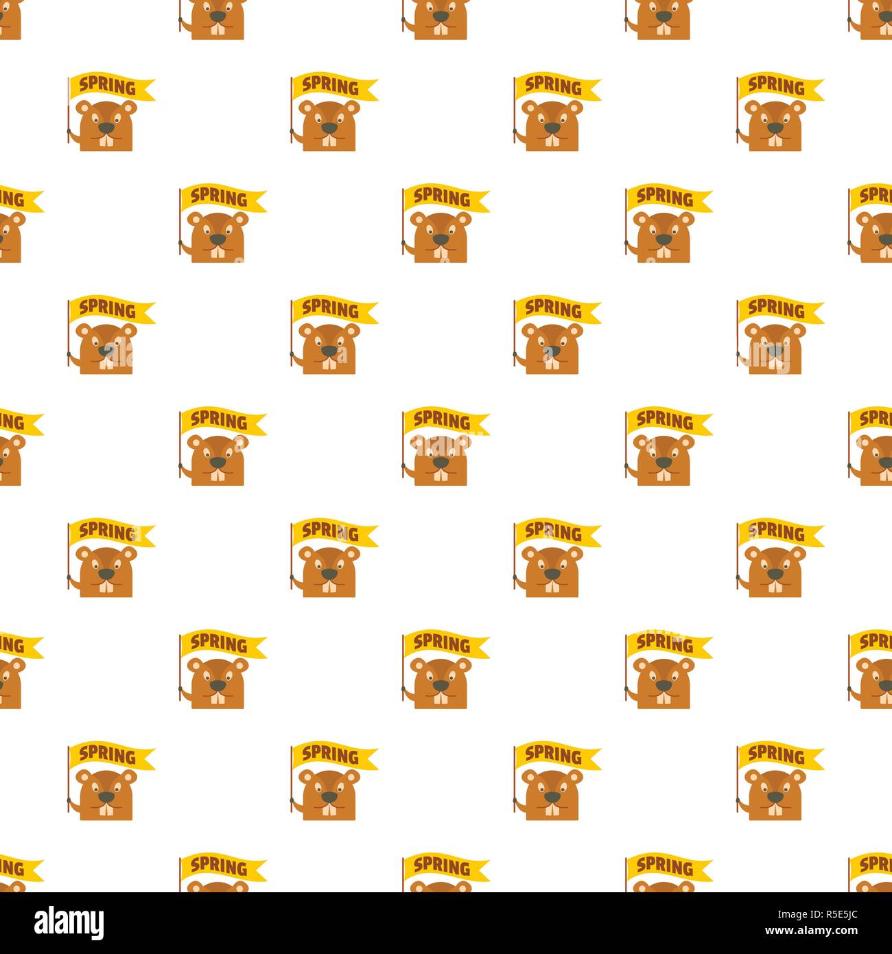 Groundhog pattern seamless vector repeat for any web design Stock ...