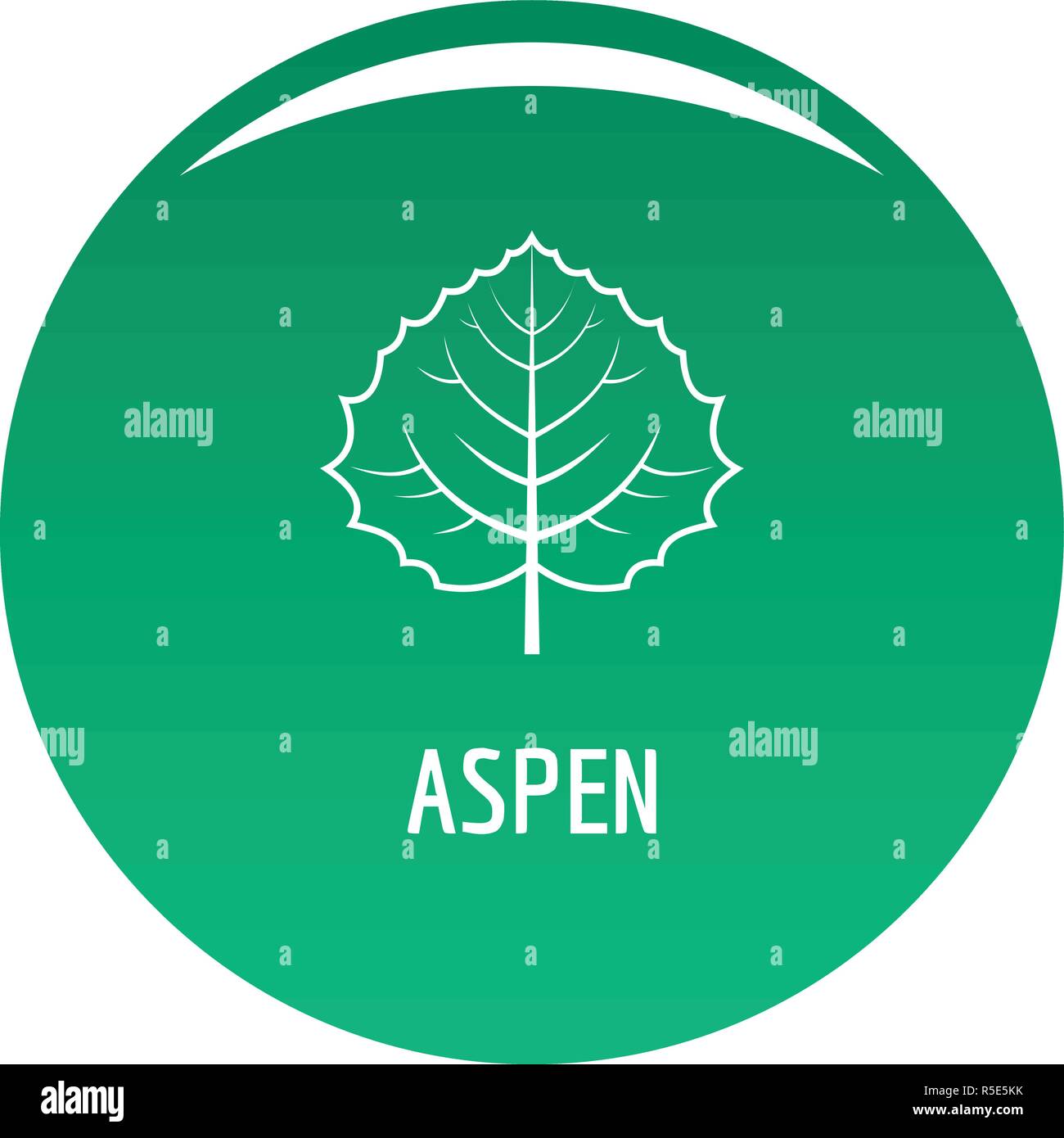 Aspen leaf icon. Simple illustration of aspen leaf vector icon for any ...