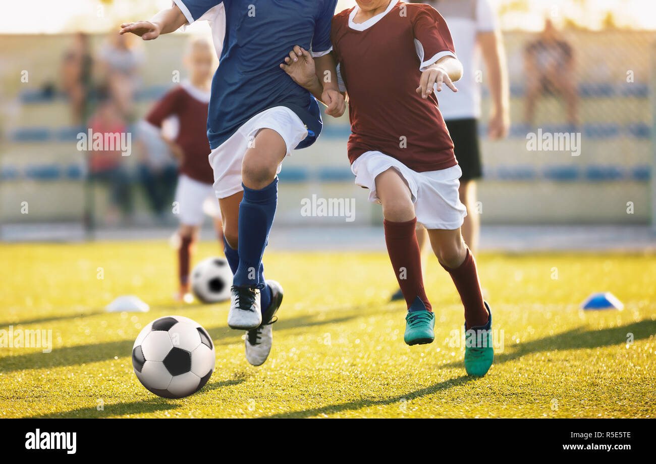 Football soccer training for kids. Children football training session ...