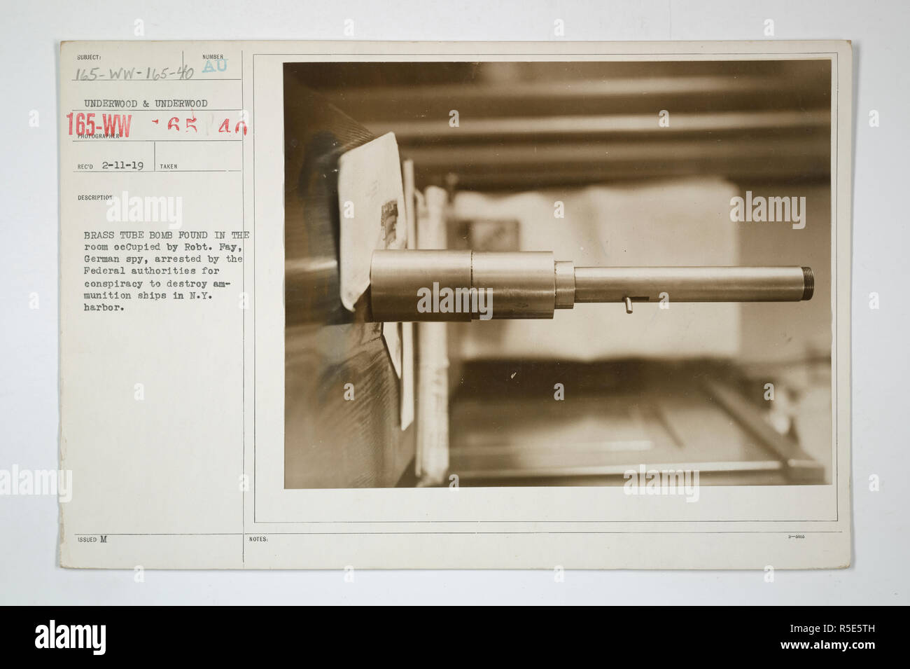 Brass tube bomb hi-res stock photography and images - Alamy