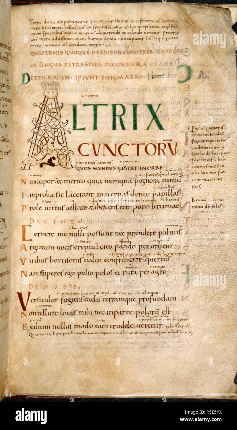 Riddles of Aldhelm. Collection of Riddles of Aldhelm. England [Christ ...