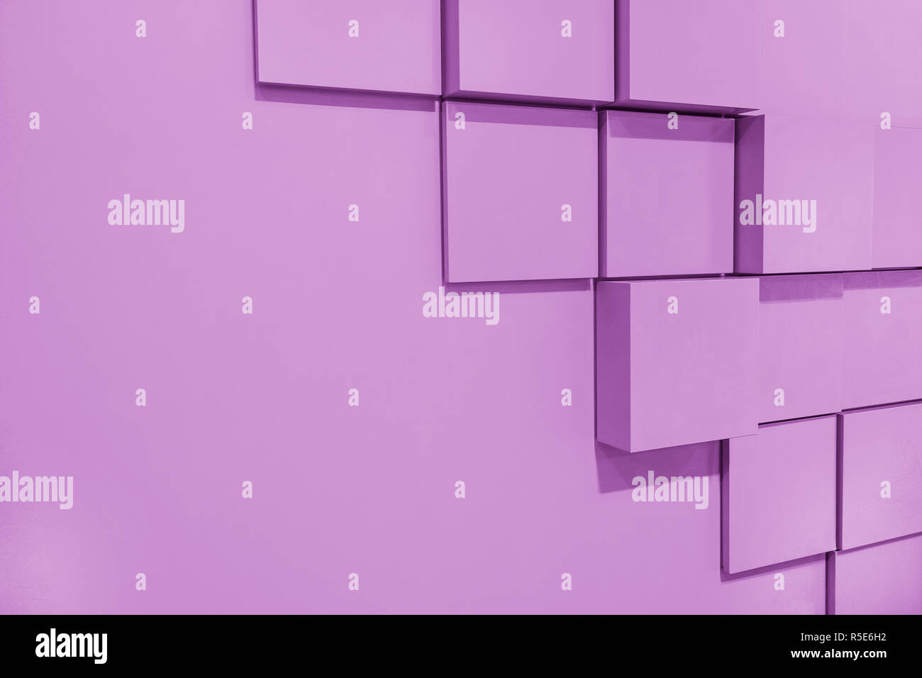 Cubism. The texture of the walls, a colorful hue. Decor cubes ...