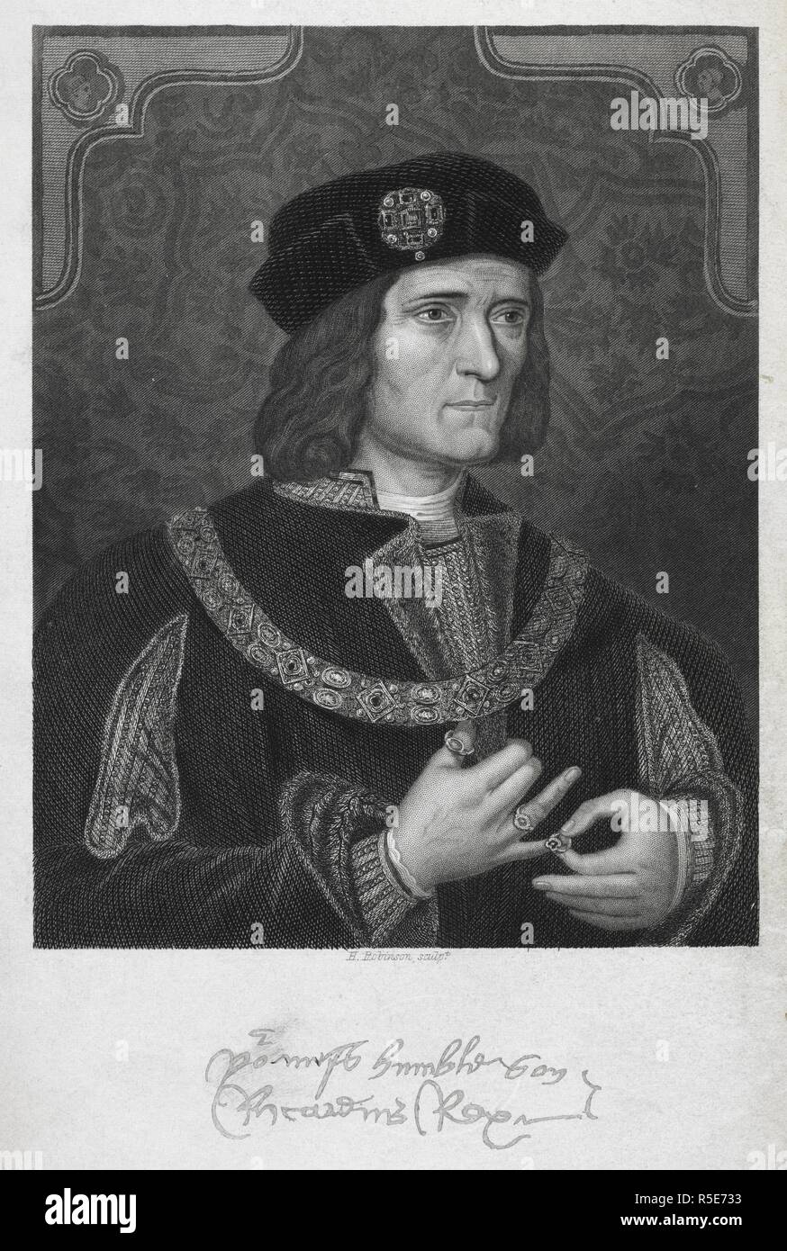 Portrait of King Richard III. This is a reproduction of the painting ...