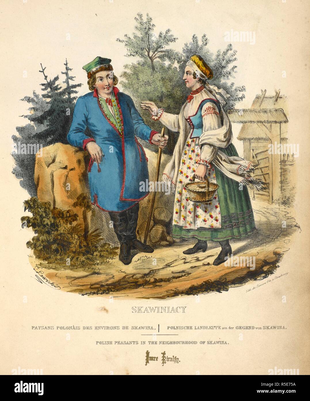 Polish peasants in the neighbourhood of Skawina. Les Costumes du peuple ...