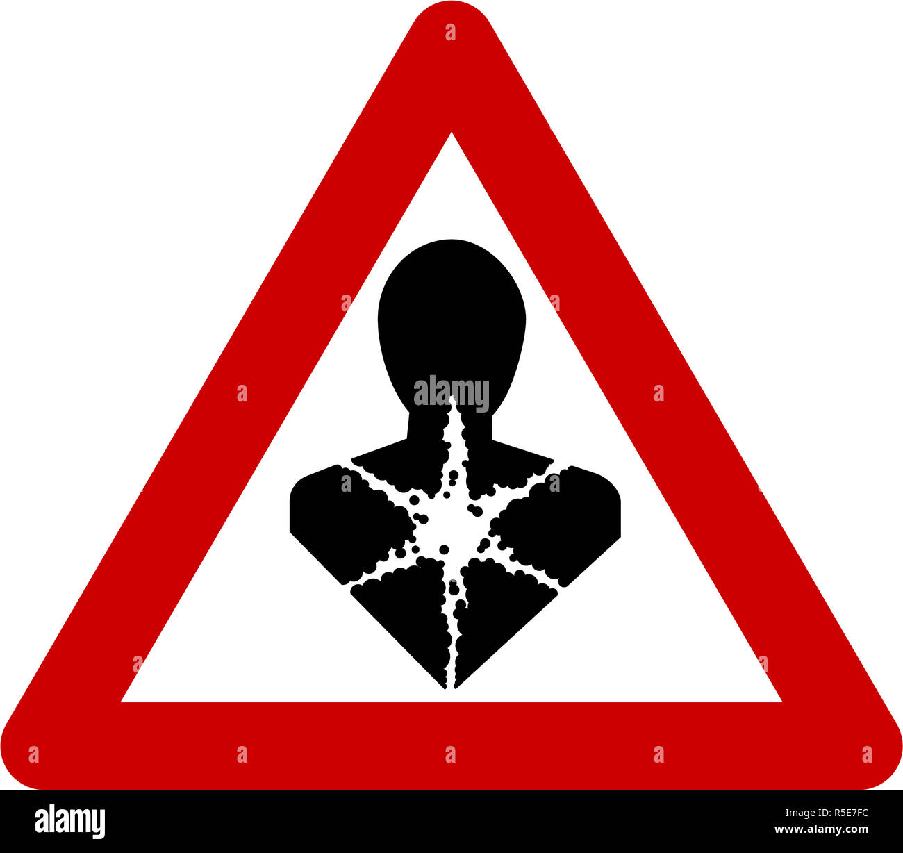 Warning sign with carcinogenic substances symbol Stock Photo - Alamy