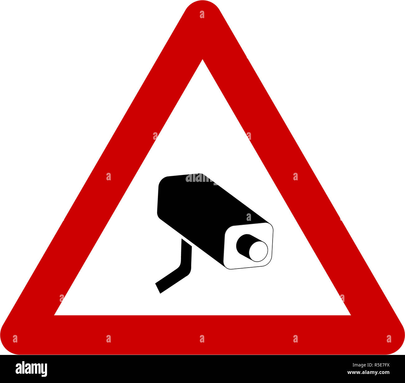 Warning sign with surveillance camera symbol Stock Photo - Alamy