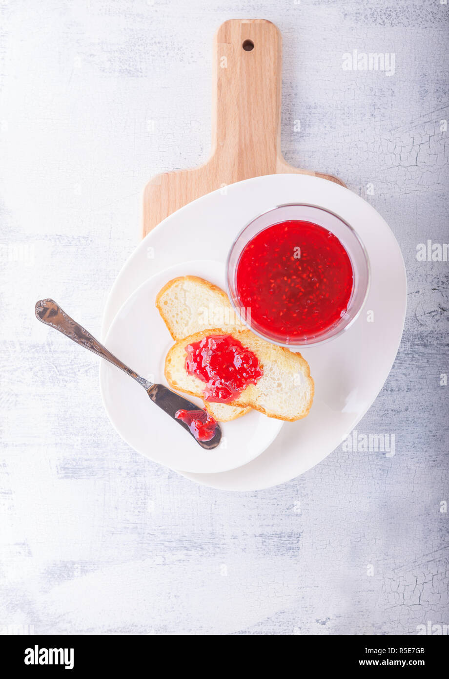 Jam on bread Stock Photo - Alamy
