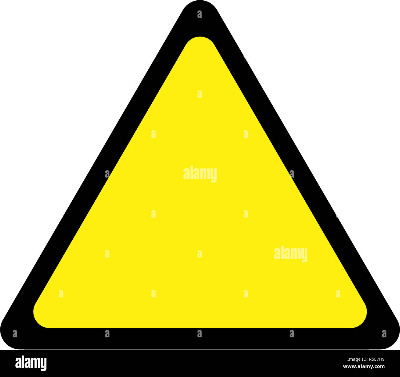 Generic yellow warning sign Stock Photo - Alamy