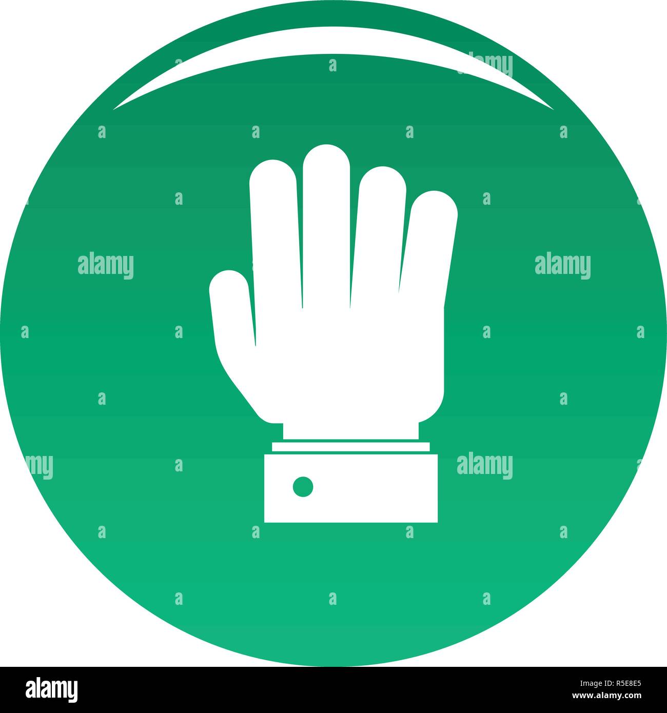 Hand stop icon. Simple illustration of hand stop vector icon for any ...