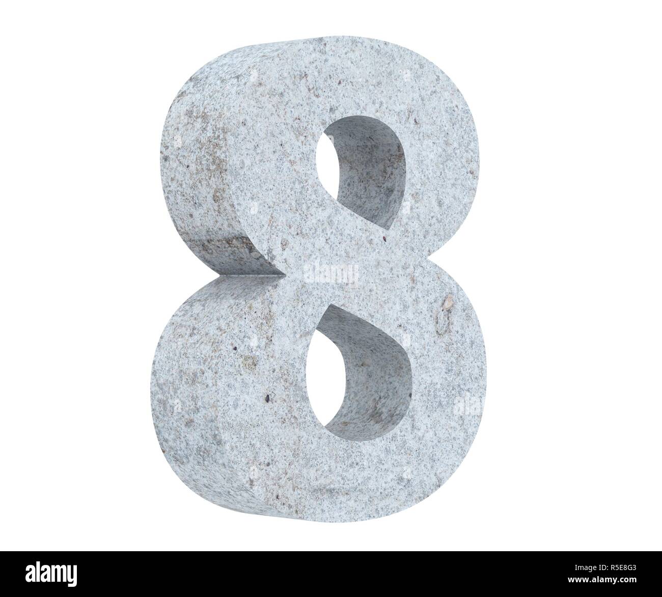 3D rendering concrete number 8 eight. 3D render Illustration Stock ...