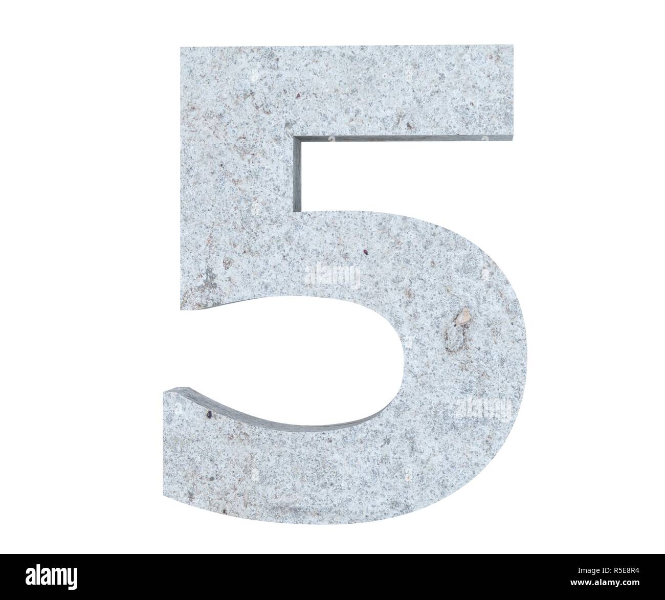 3D rendering concrete number 5 five. 3D render Illustration Stock Photo ...