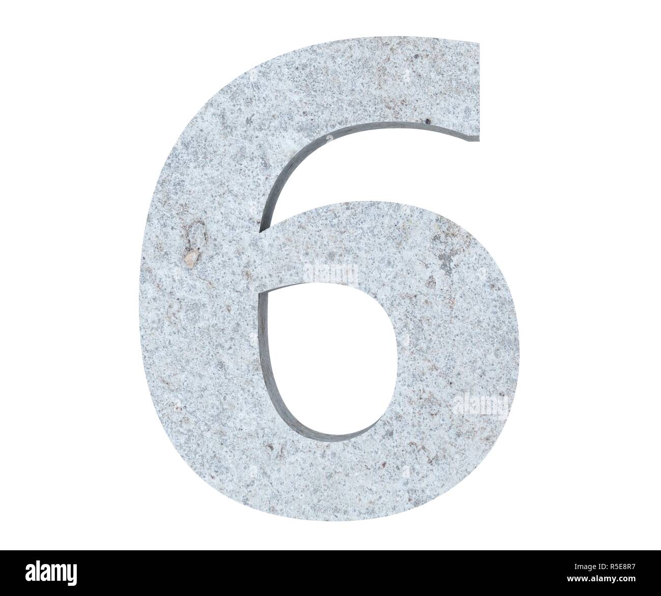 3D rendering concrete number 6 six. 3D render Illustration Stock Photo ...