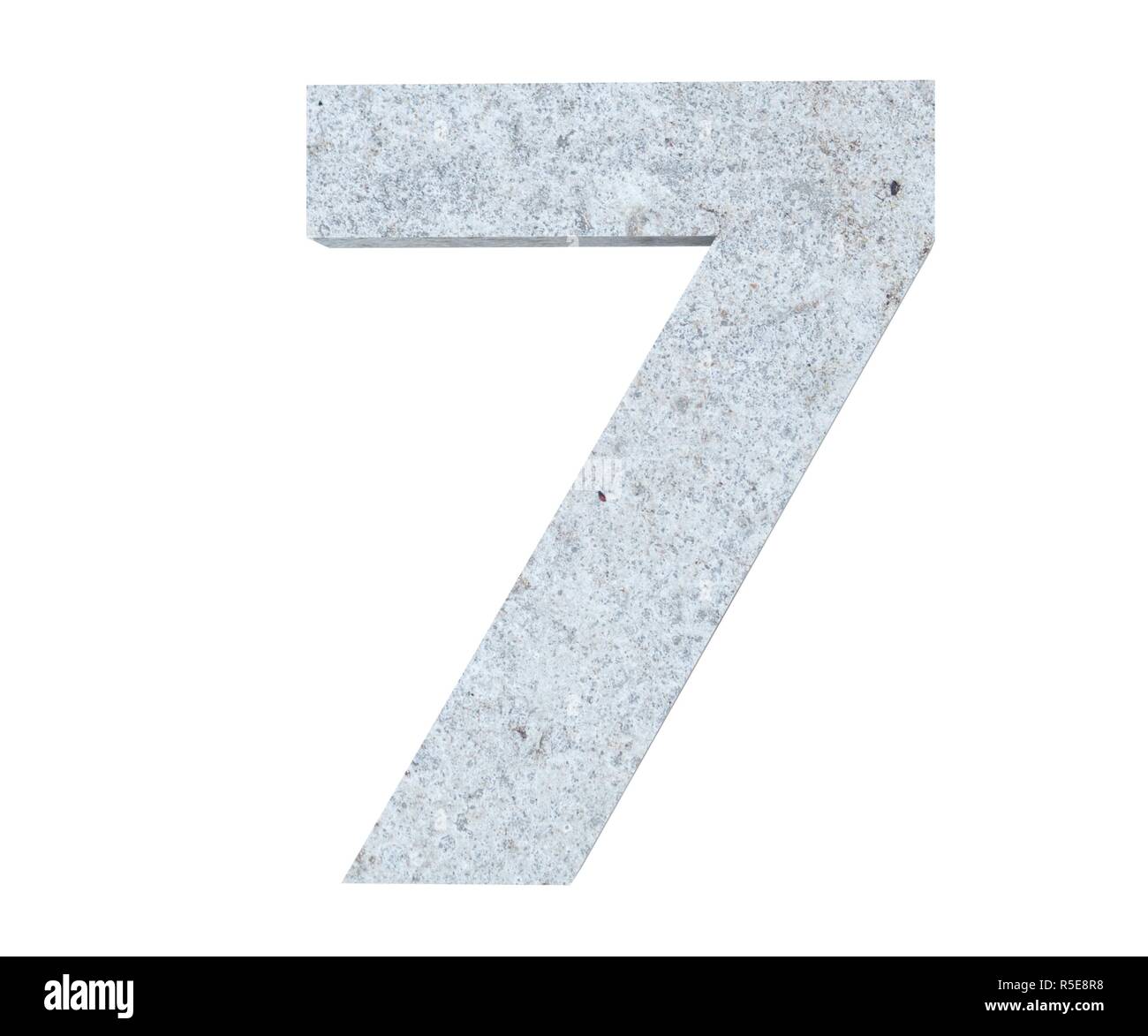3D rendering concrete number 7 seven. 3D render Illustration Stock ...