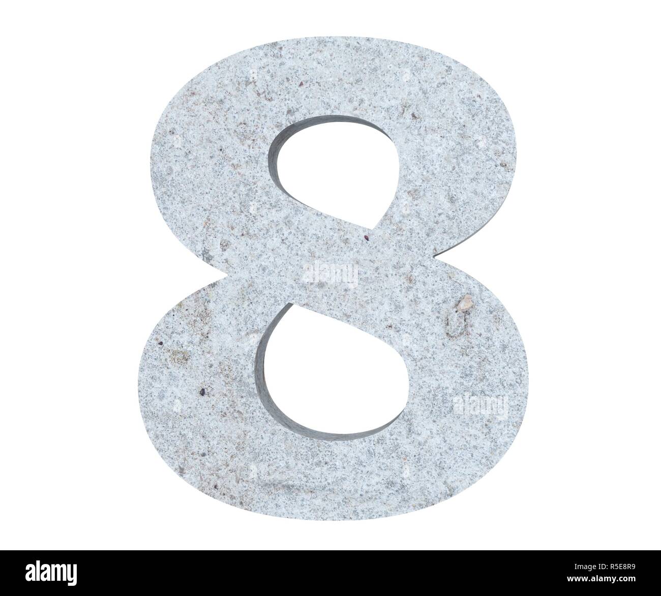 3D rendering concrete number 8 eight. 3D render Illustration Stock ...