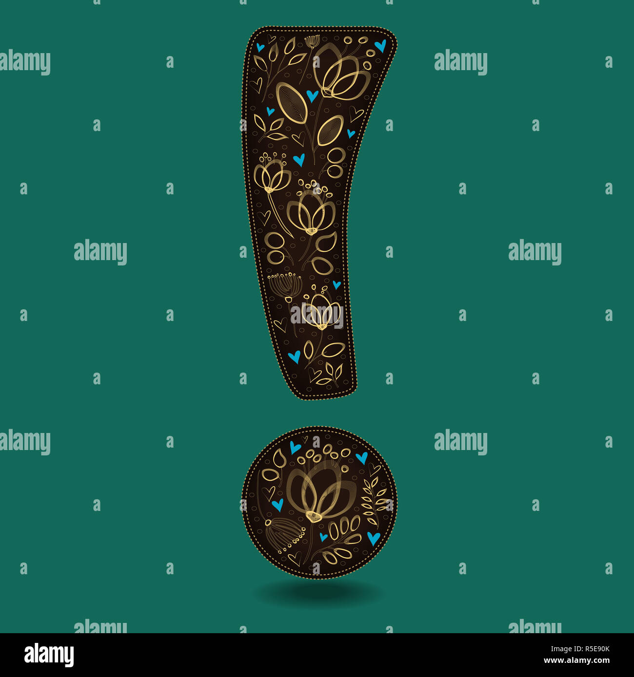 Gold exclamation mark symbol hi-res stock photography and images - Alamy